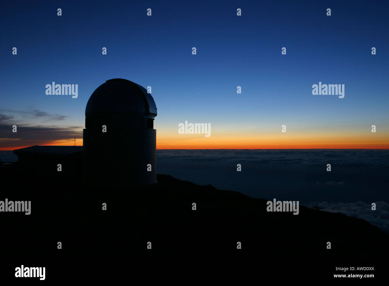 The Mercator telescope/observatory at sunset Stock Photo - Alamy