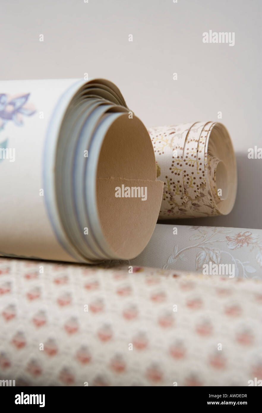 Rolls of wallpaper Stock Photo - Alamy
