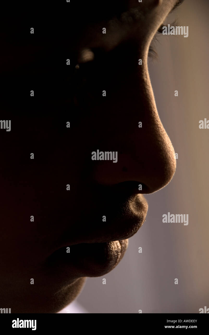 black african girl profile Stock Photo - Alamy