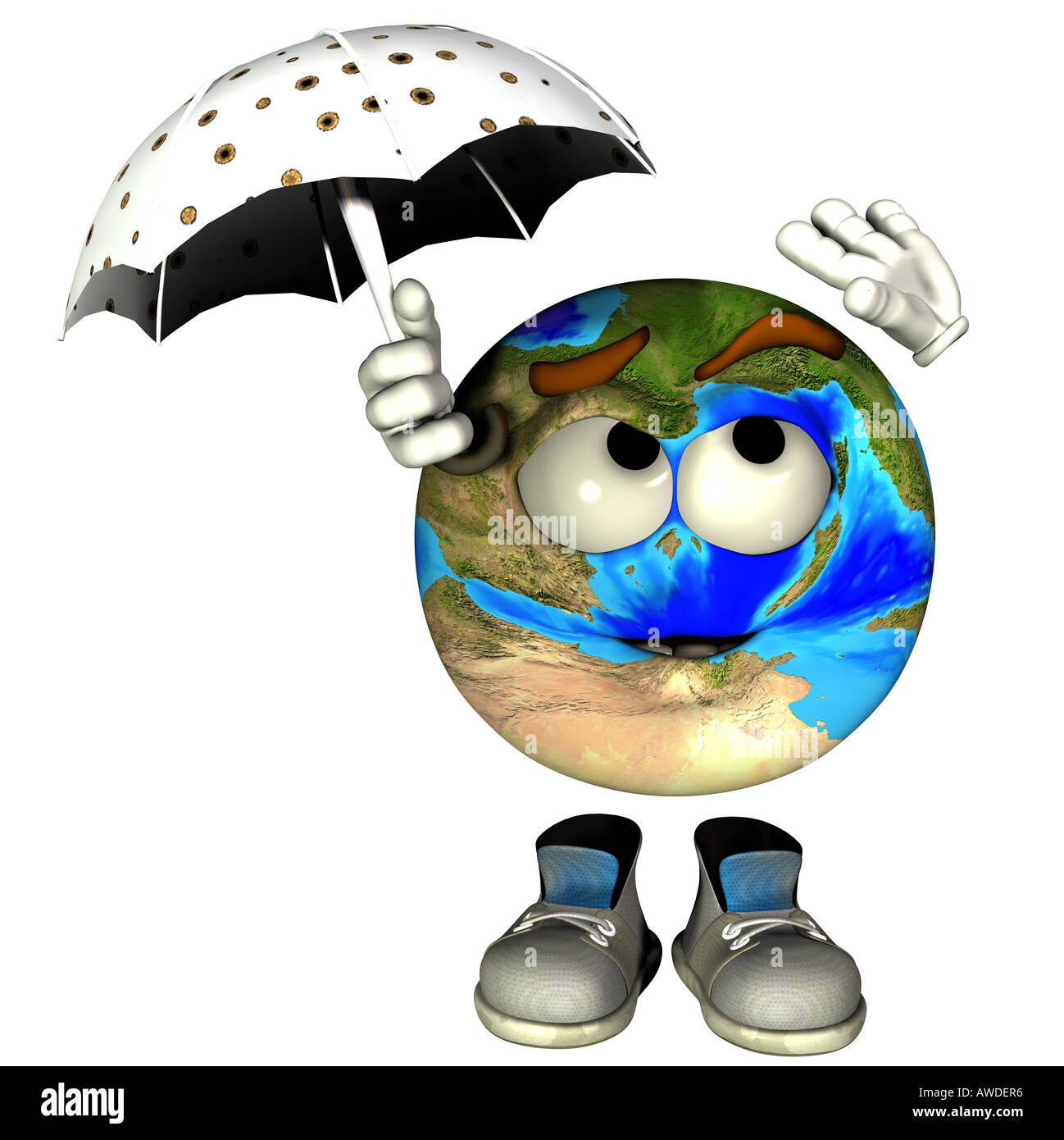 earth with umbrella Stock Photo - Alamy