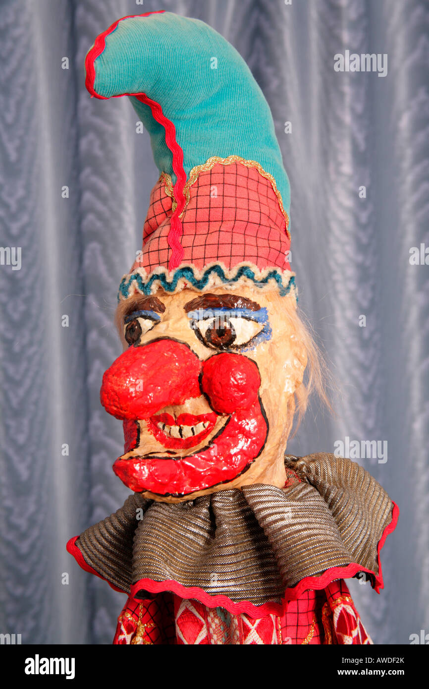 Traditional Punch hand puppet from Punch and Judy show performance ...