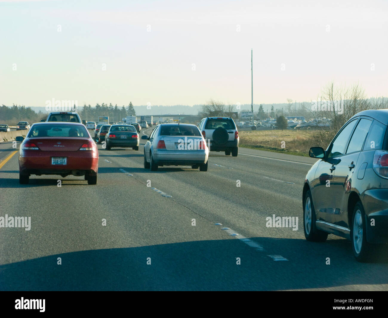 I 5 commute in Seattle traffic delays and congestion Stock Photo - Alamy