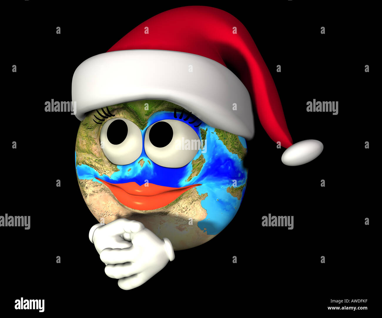 Santa claus earth Stock Photo - Alamy