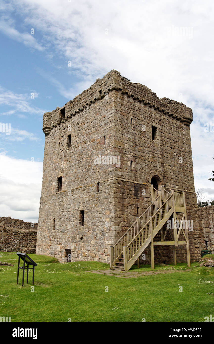 A Portrait Shot of the Steps Leading into Lochleven Castle on Castle ...