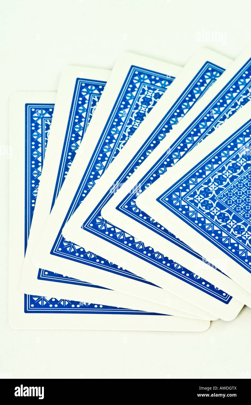 Playing cards on white background close up Stock Photo - Alamy
