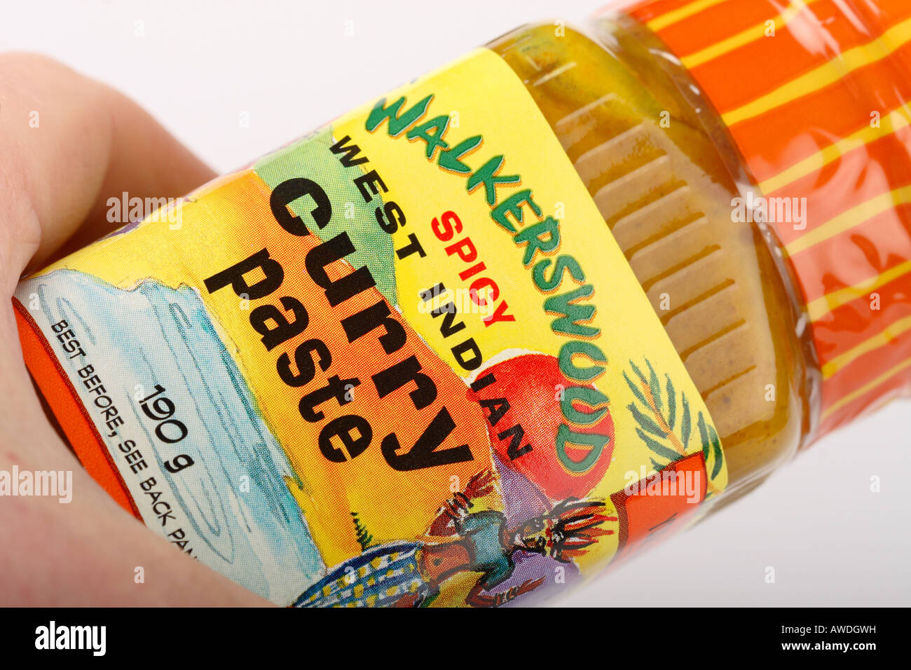 West Indian food cooking curry paste sauce jar Stock Photo - Alamy