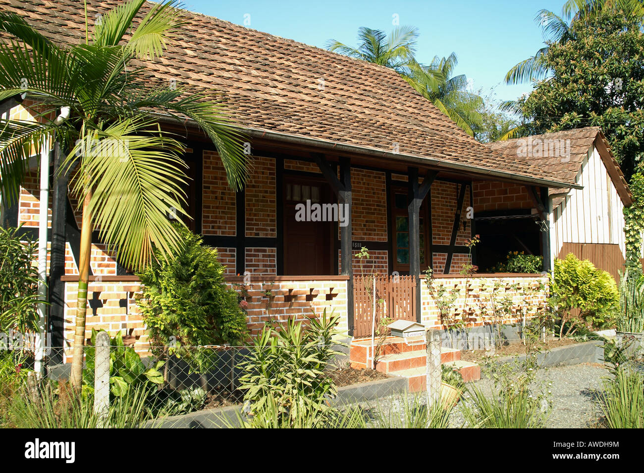 Half timbered farmhouse Stock Photo - Alamy