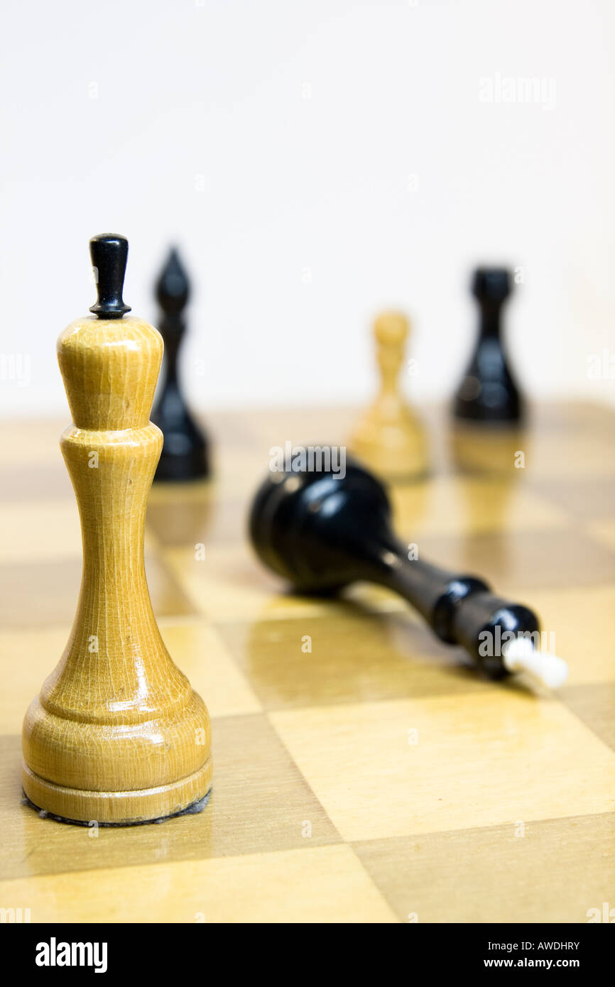 checkmate. white win Stock Photo - Alamy