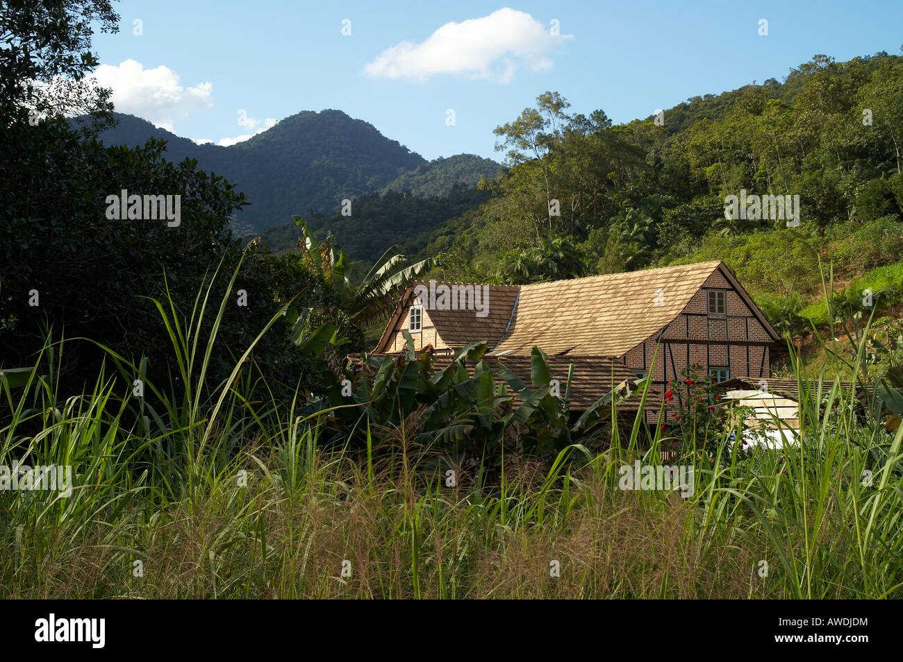 Half timbered farmhouse Stock Photo - Alamy