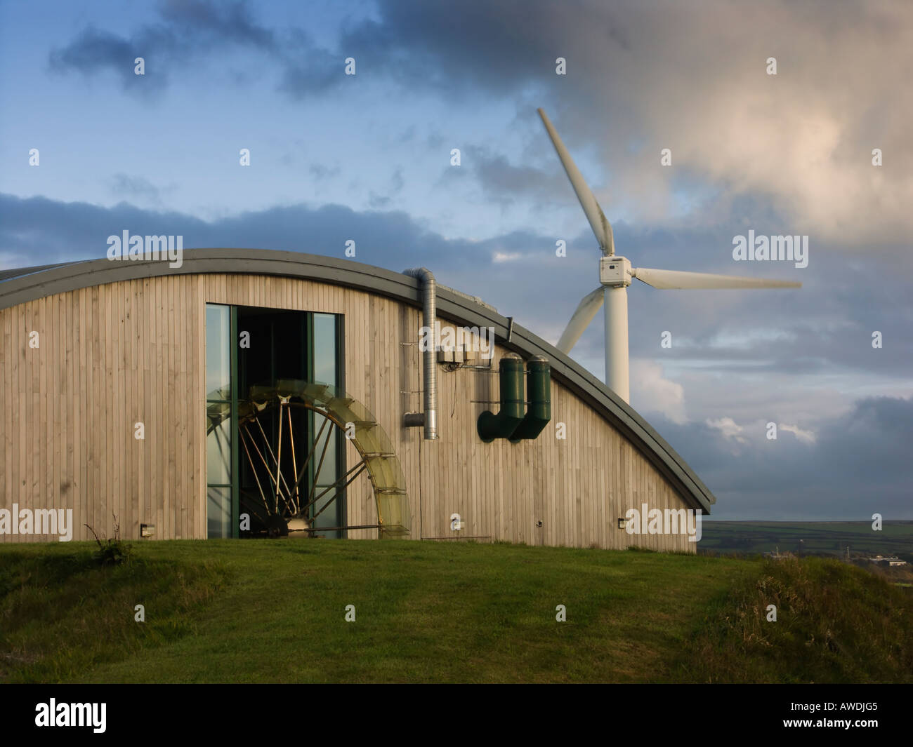 Gaia Energy Centre at Delabole Cornwall Stock Photo - Alamy