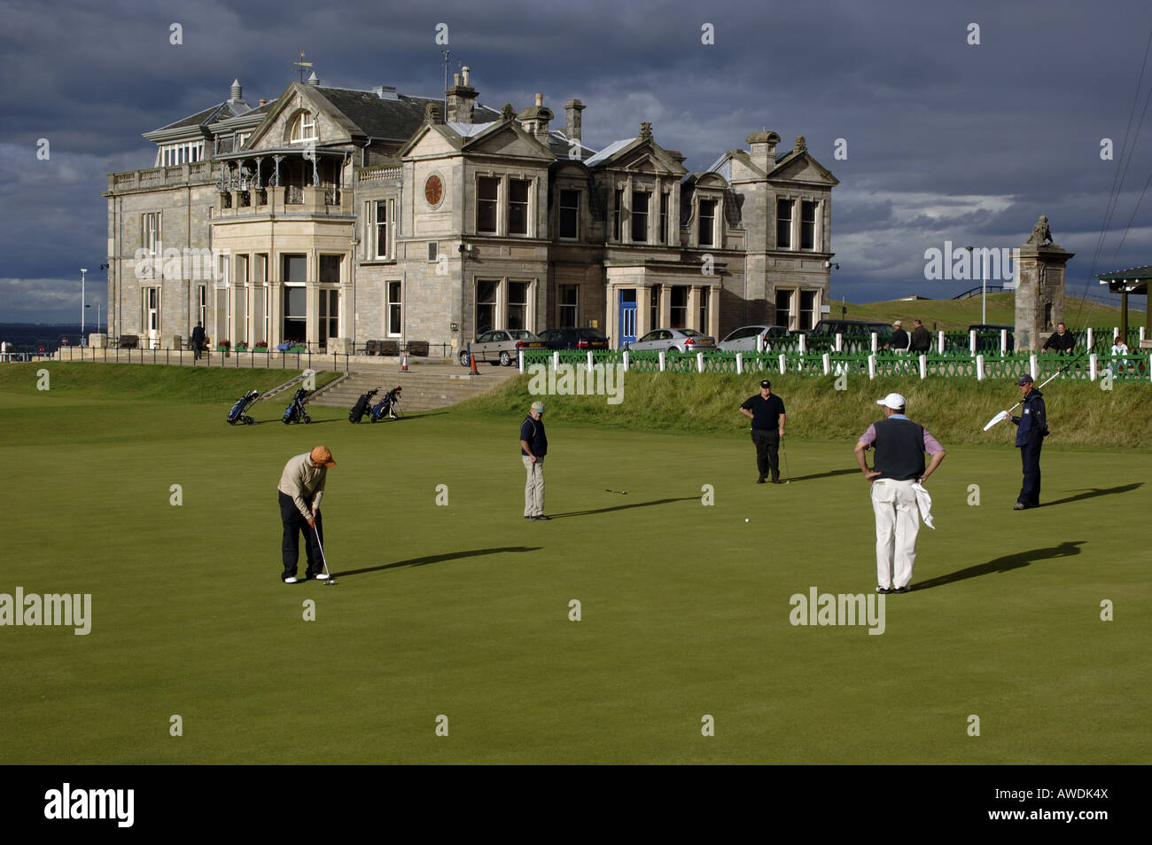 Royal and Ancient Clubhouse at the 18th Hole of the Old Course St ...