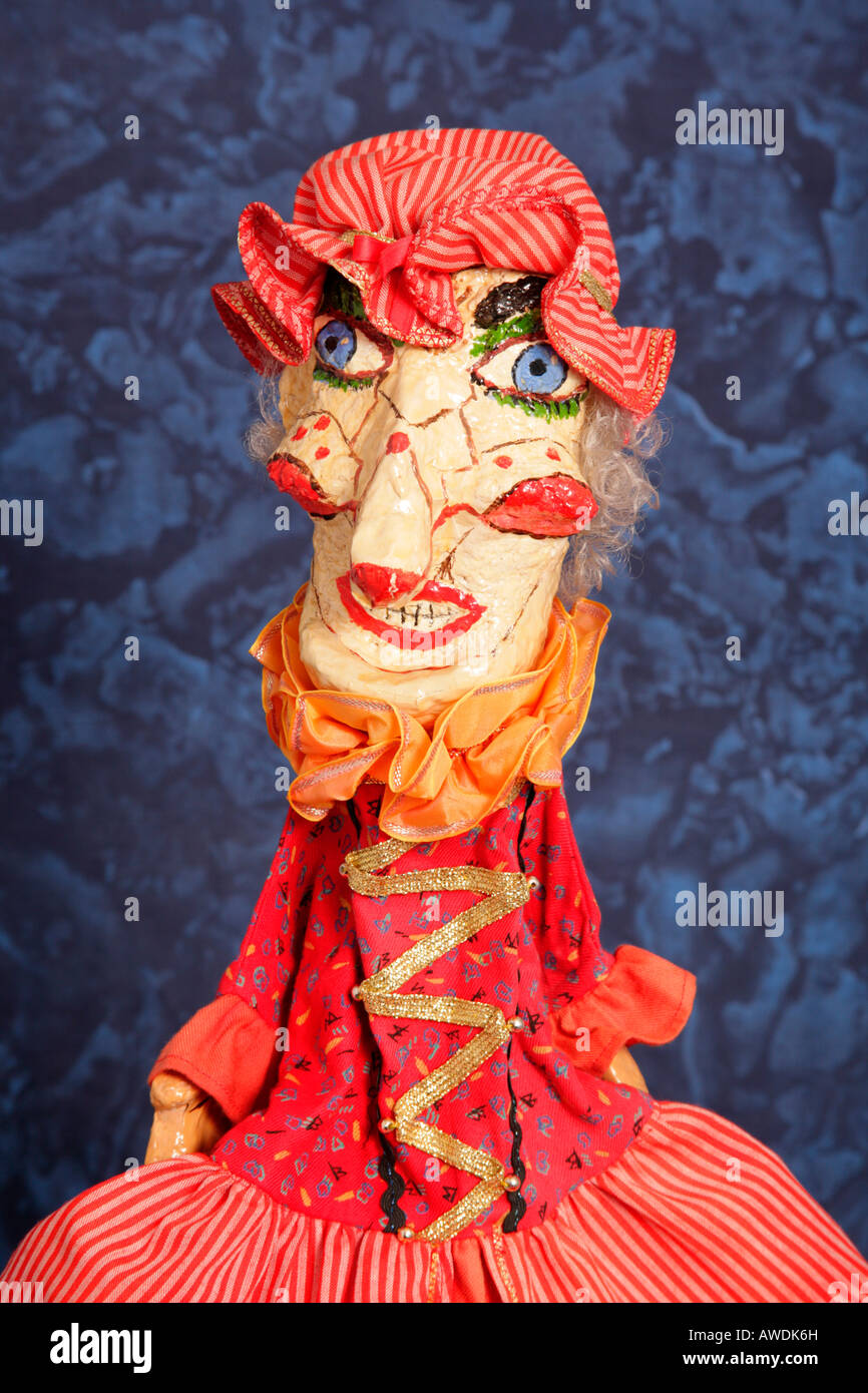 Traditional Judy hand puppet, wife of Punch from Punch and Judy puppet ...