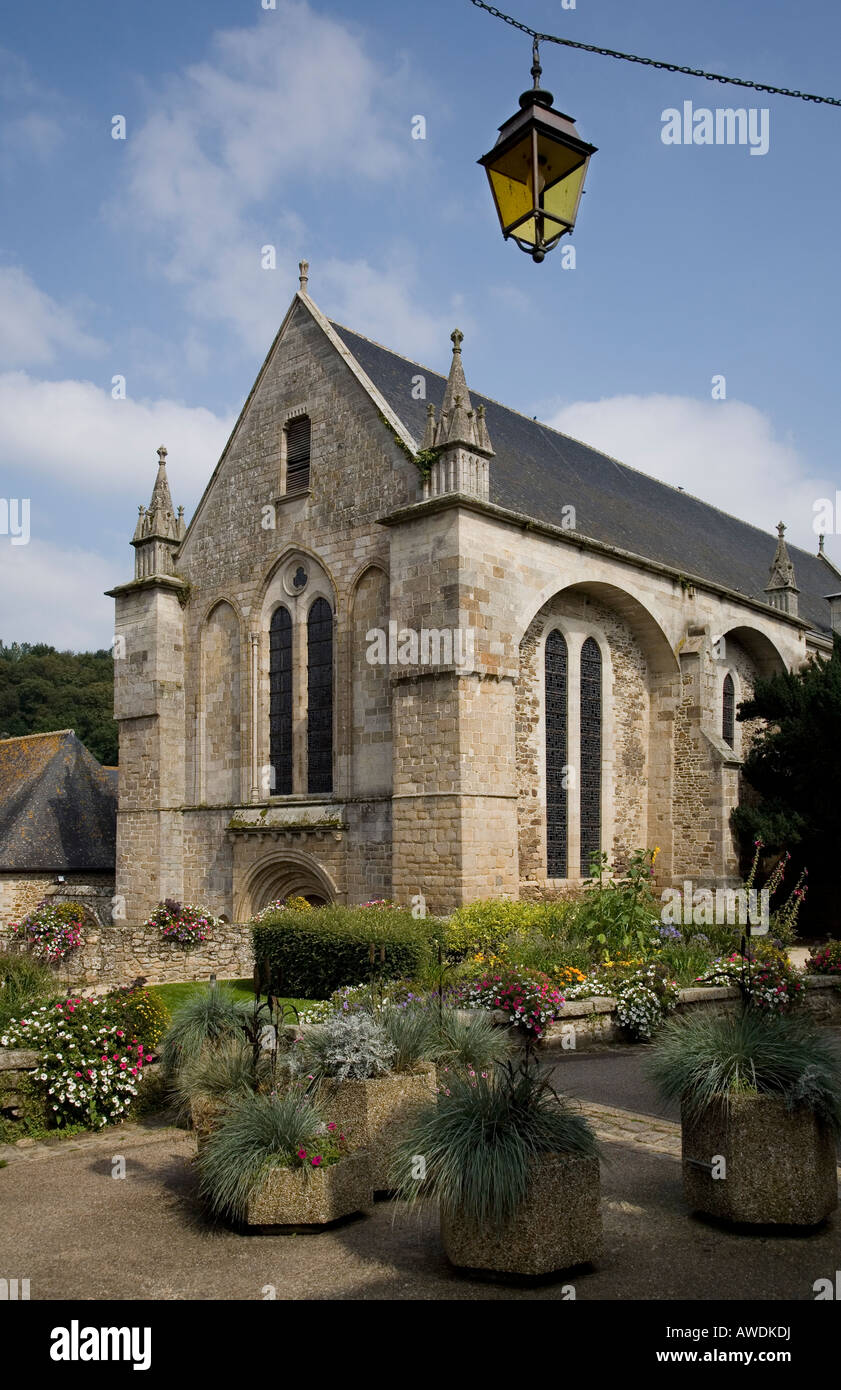 Exterior view of Abbaye de Lehon Brittany Stock Photo - Alamy
