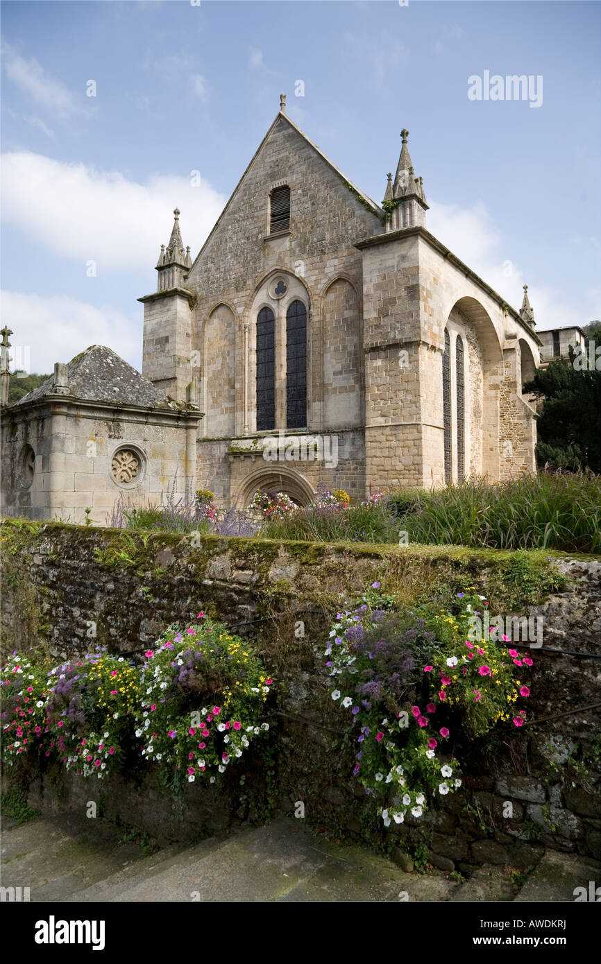Exterior view of Abbaye de Lehon Brittany Stock Photo - Alamy
