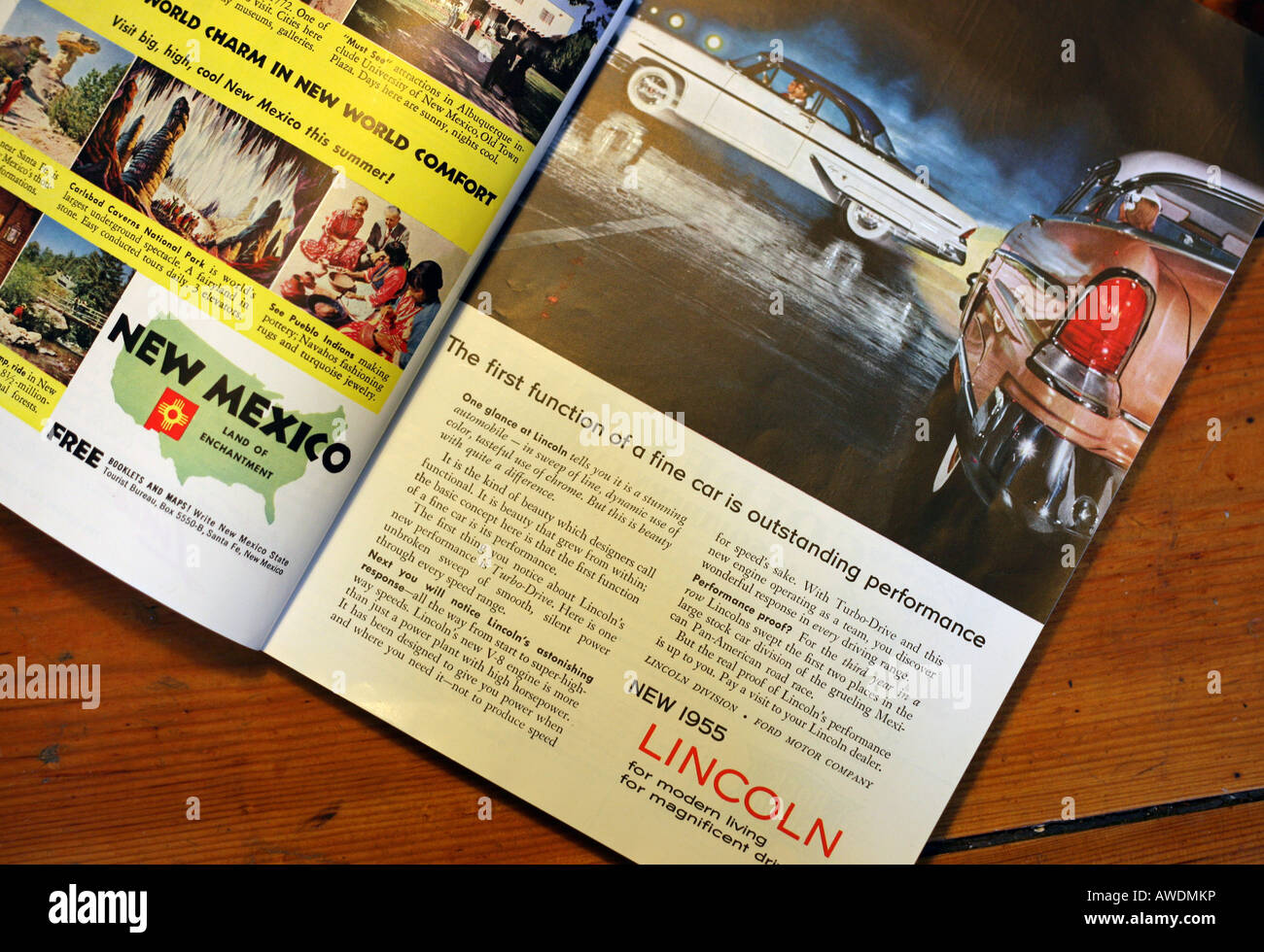 Advertising in 1950s National Geographic magazine: EDITORIAL USE ONLY ...