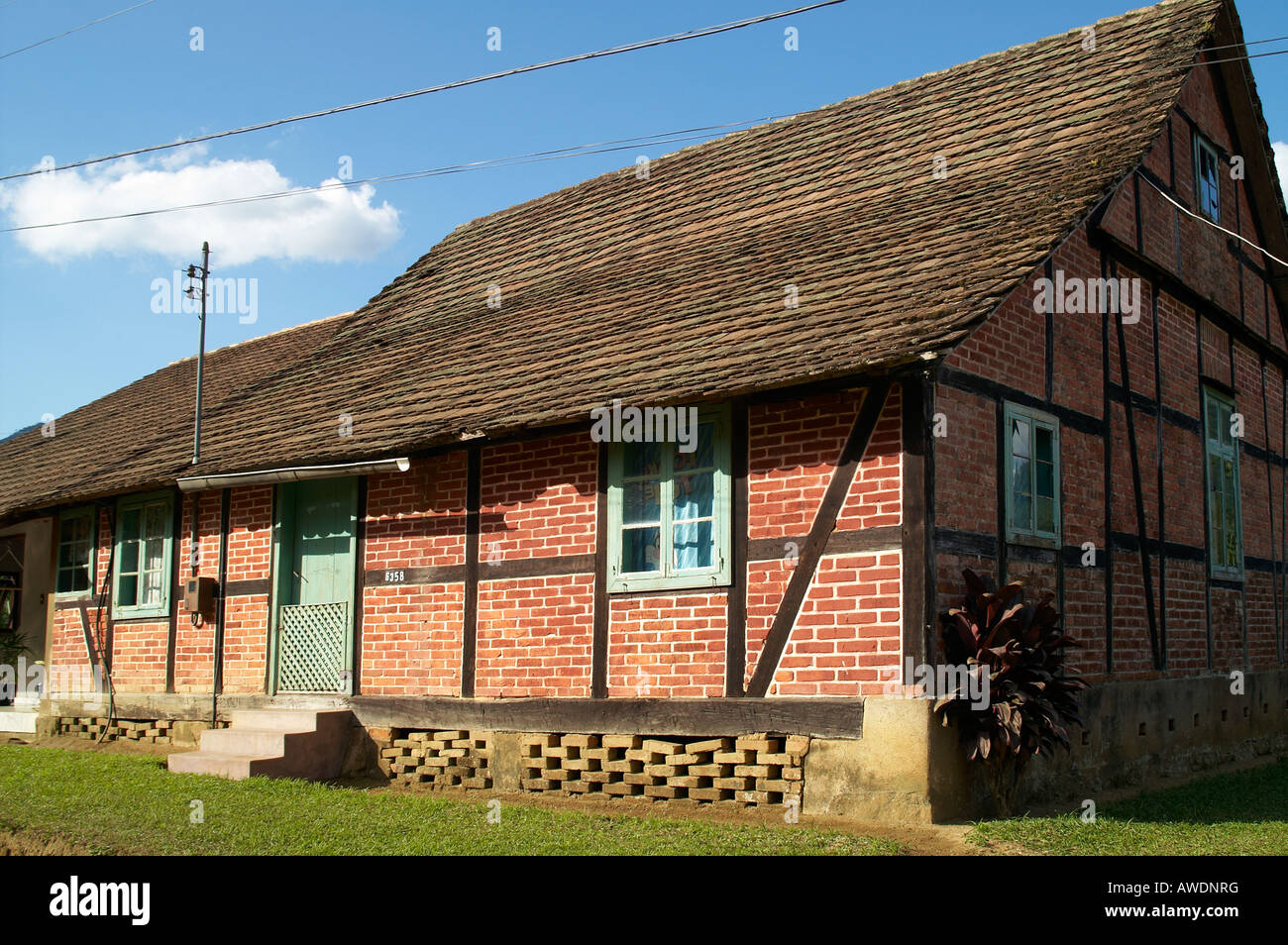 Half timbered farmhouse Stock Photo - Alamy