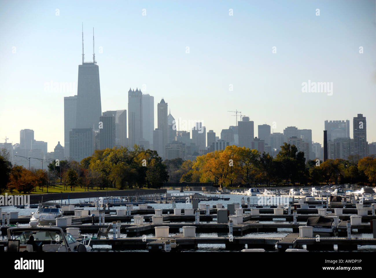 Chicago waterfront with skyline Stock Photo - Alamy
