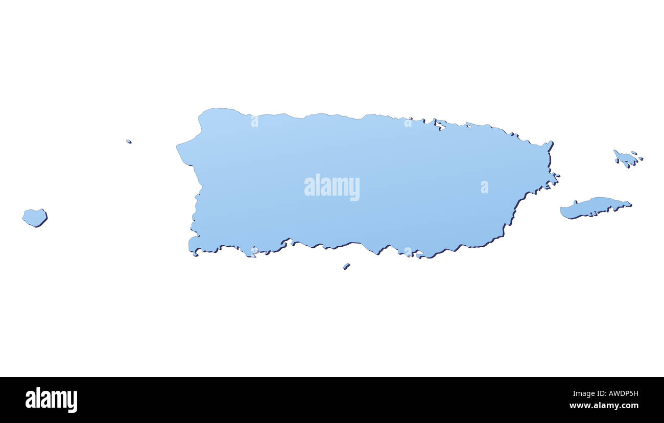 Puerto rico map hi-res stock photography and images - Alamy