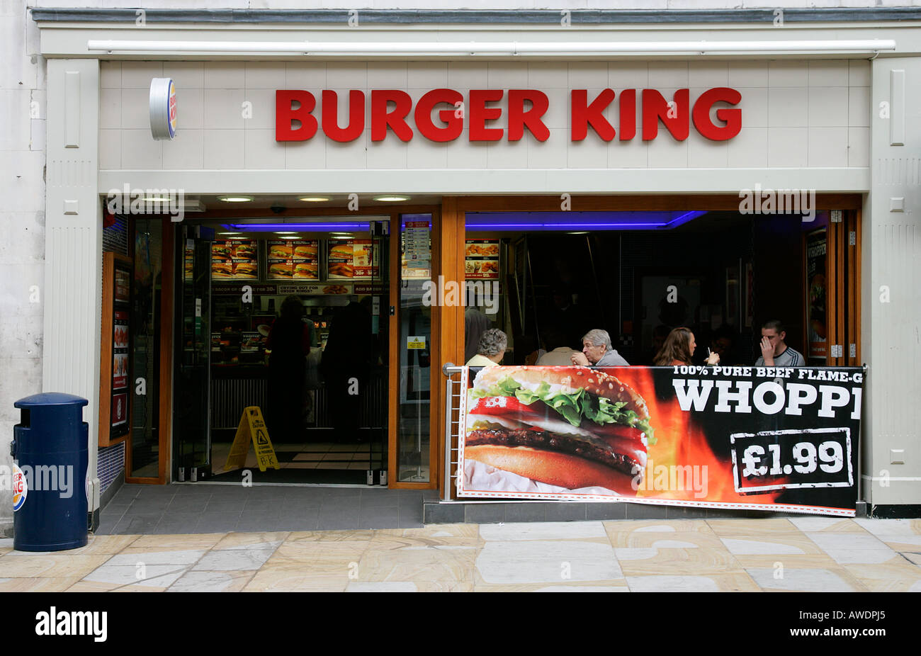 burger king restaurant junk fast food Stock Photo - Alamy