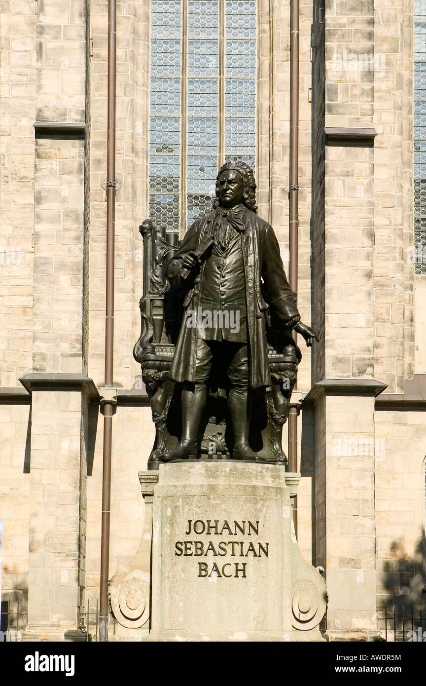 Statue J S Bach in Leipzig Germany Saxony Europe music figure statue ...