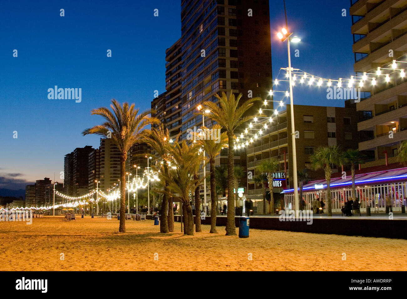 Benidorm night hi-res stock photography and images - Alamy