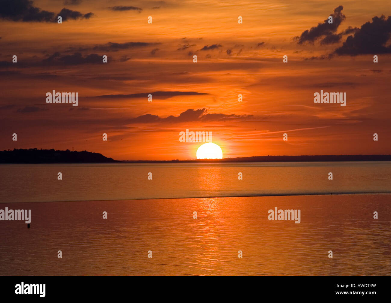 Sunset at Whitstable Stock Photo - Alamy