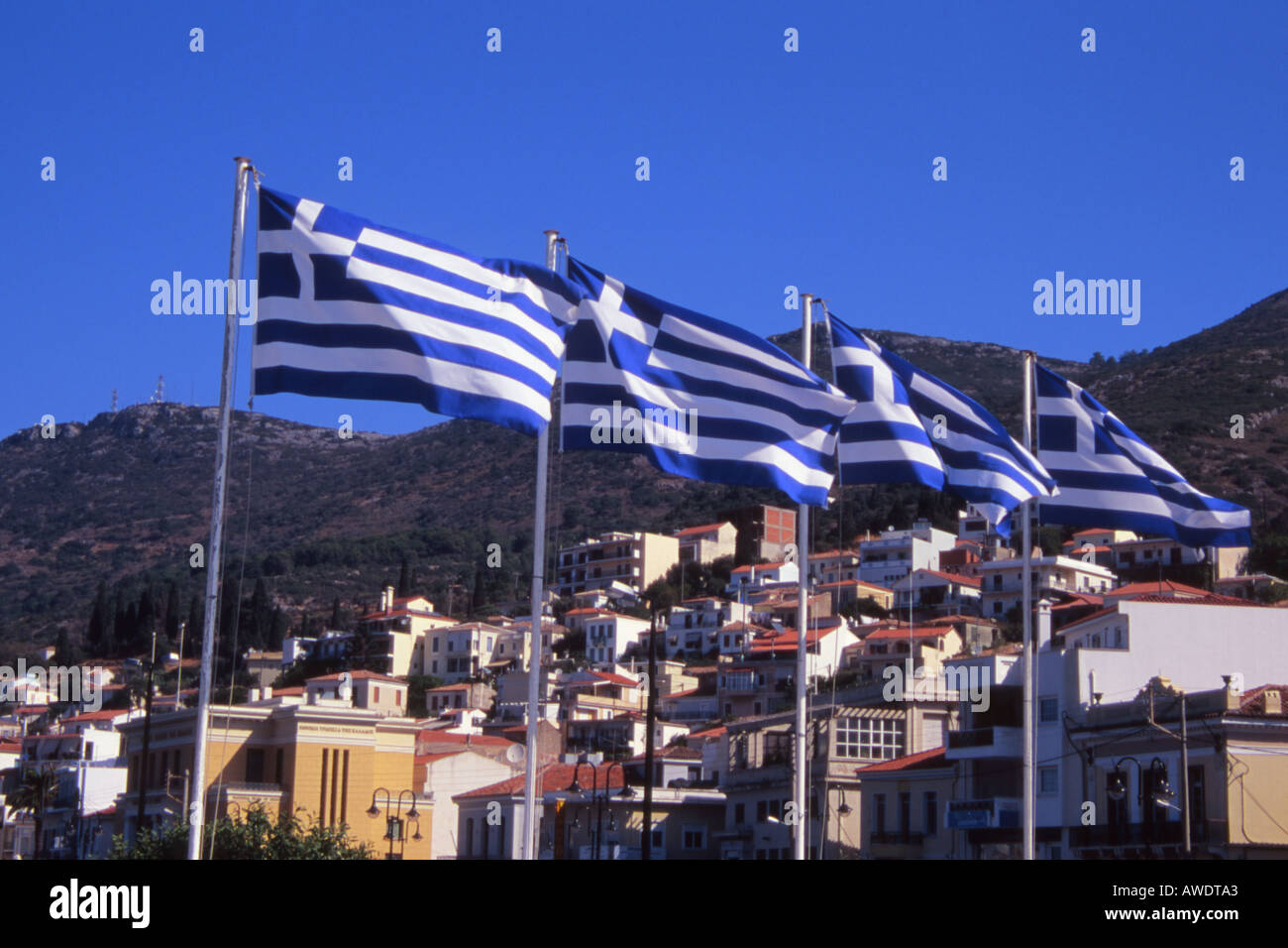 Greek flags hi-res stock photography and images - Alamy