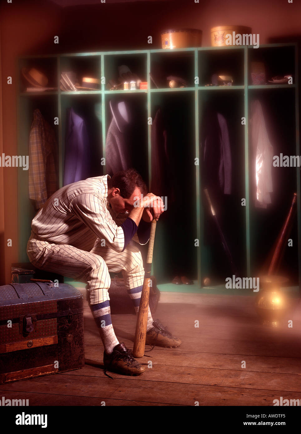 baseball player old fashion unifrom locker room spitoon mystery fantasy ...