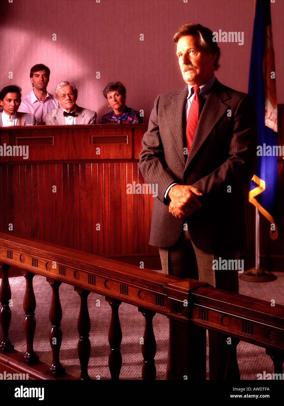 defendant before judge jury bar of justice law legal legality trial ...
