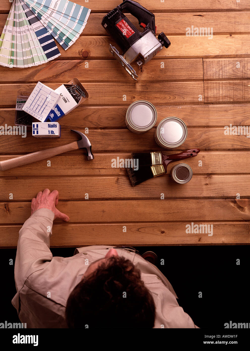 overhead view office environment design interior contractor Stock Photo ...