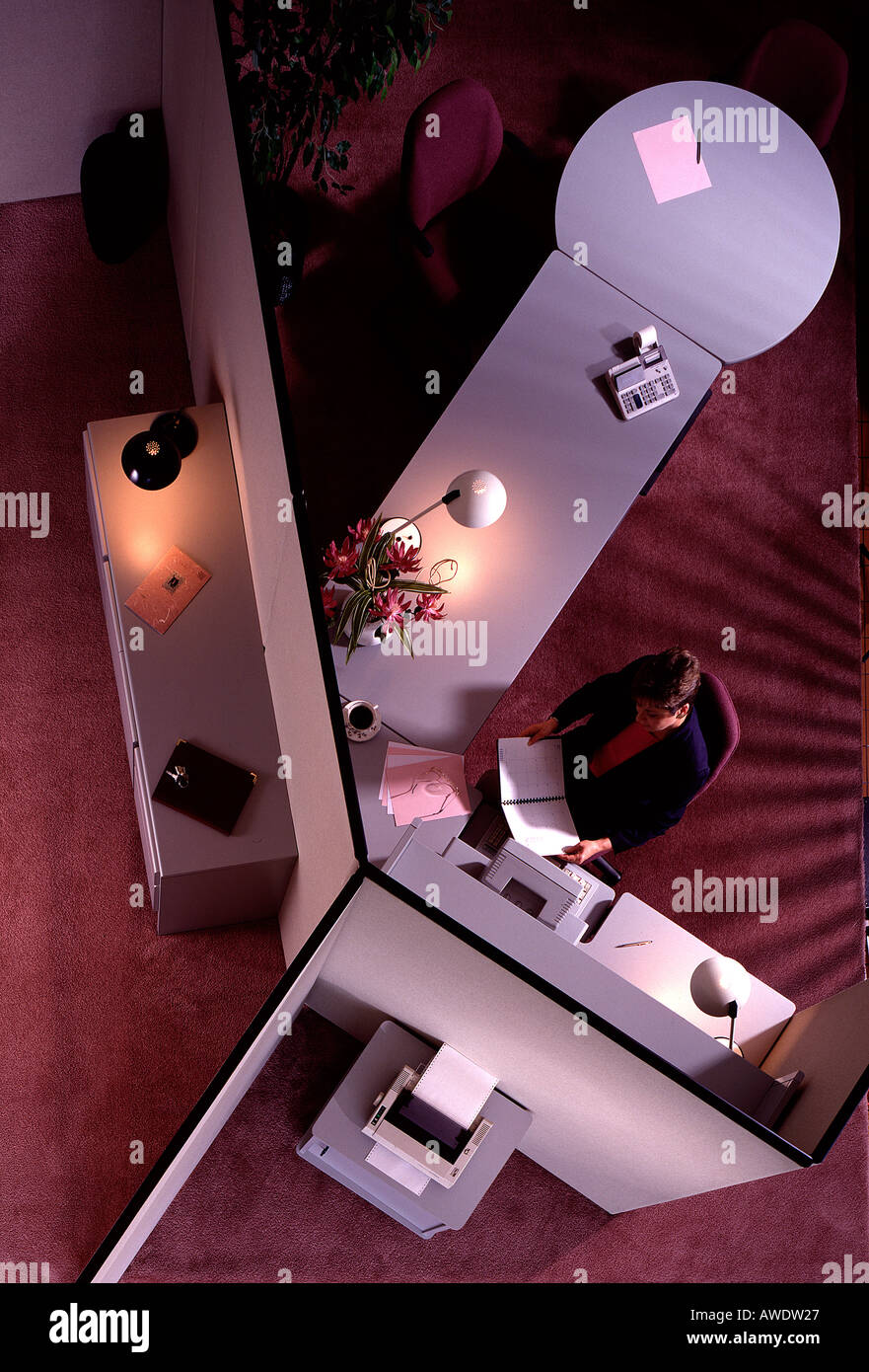 overhead view office environment businessman businessmen Stock Photo ...