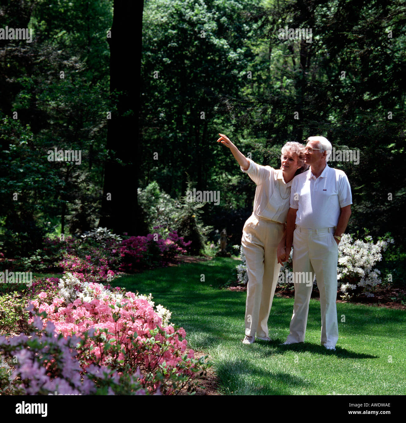 2 two senior citizen couple man woman male female copy space Stock ...