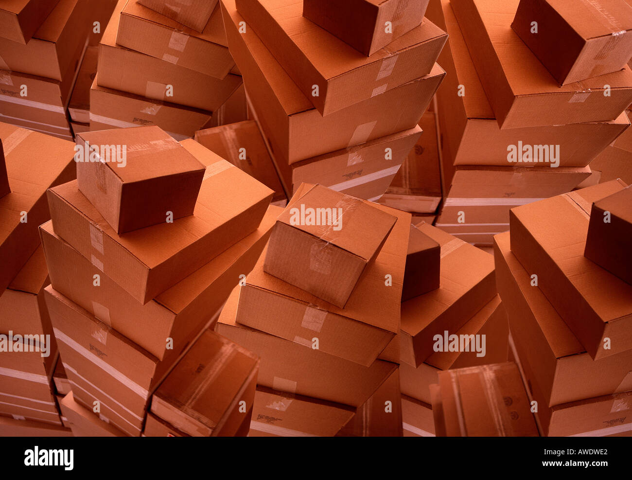 assortment brown kraft wrapping paper packages Stock Photo - Alamy