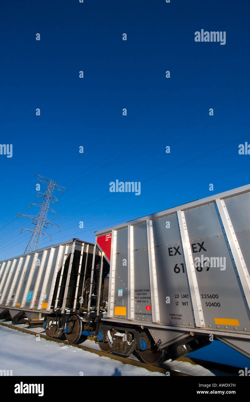 A coal train enters a power plant in Indiana Stock Photo - Alamy