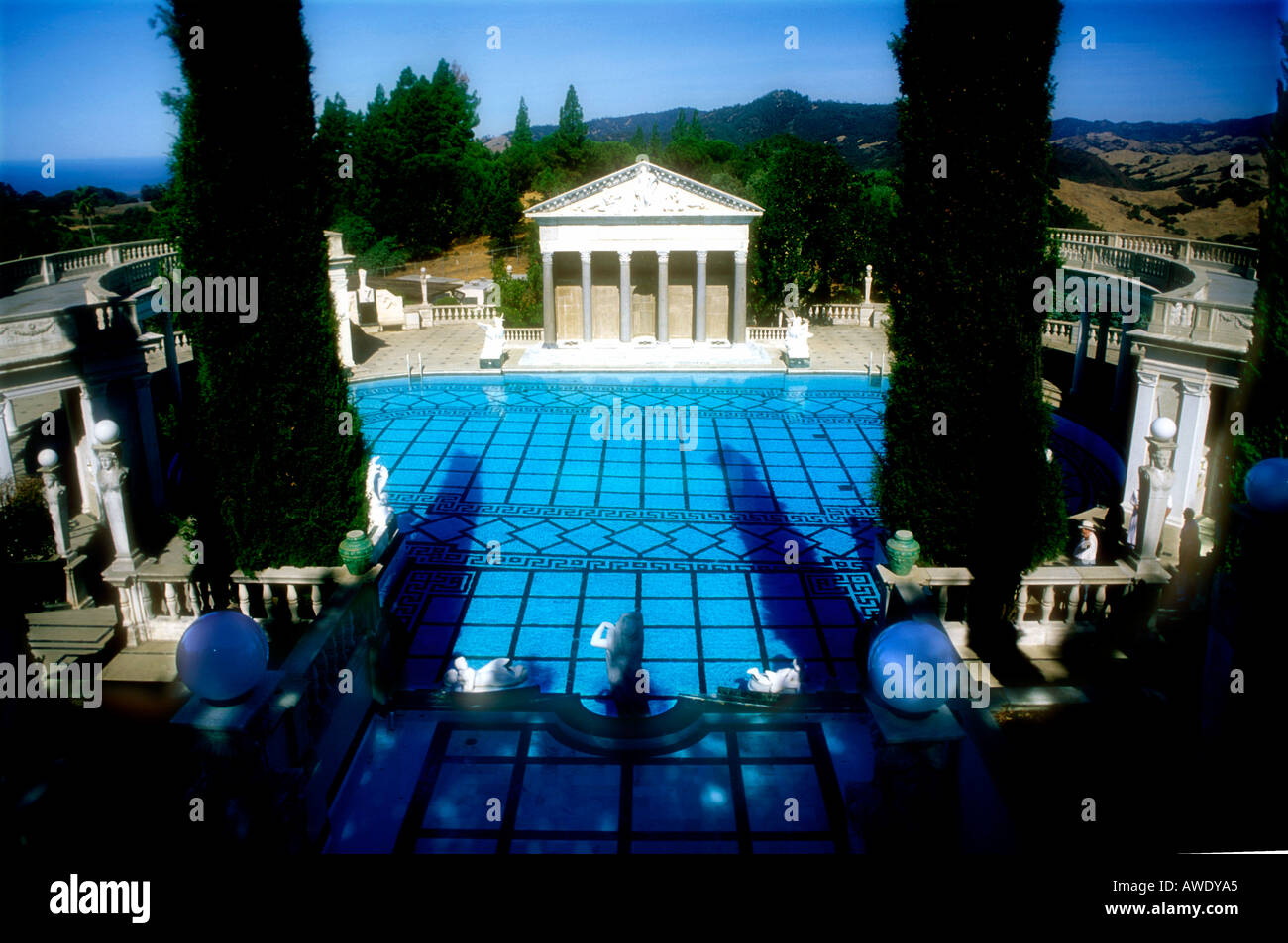 The Roman Swimming Pool at Hearst Castle San Simeon California USA ...