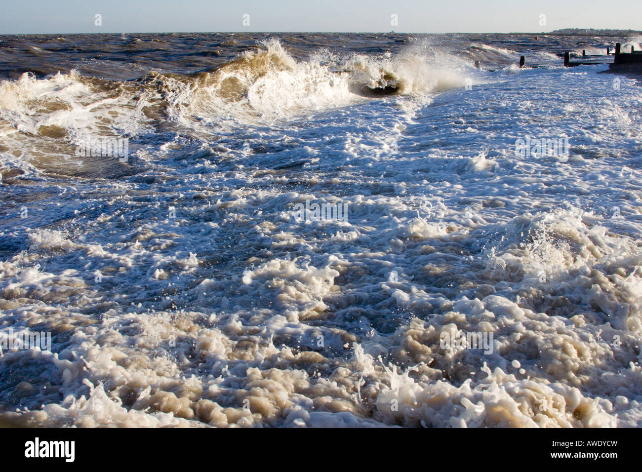 Storm on Tankerton beach Stock Photo - Alamy