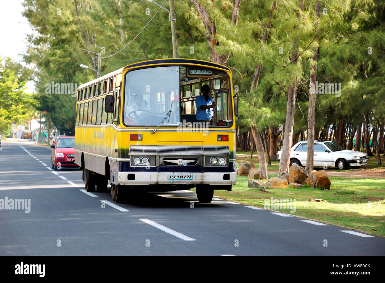 Mauritius island Bus Stock Photo - Alamy