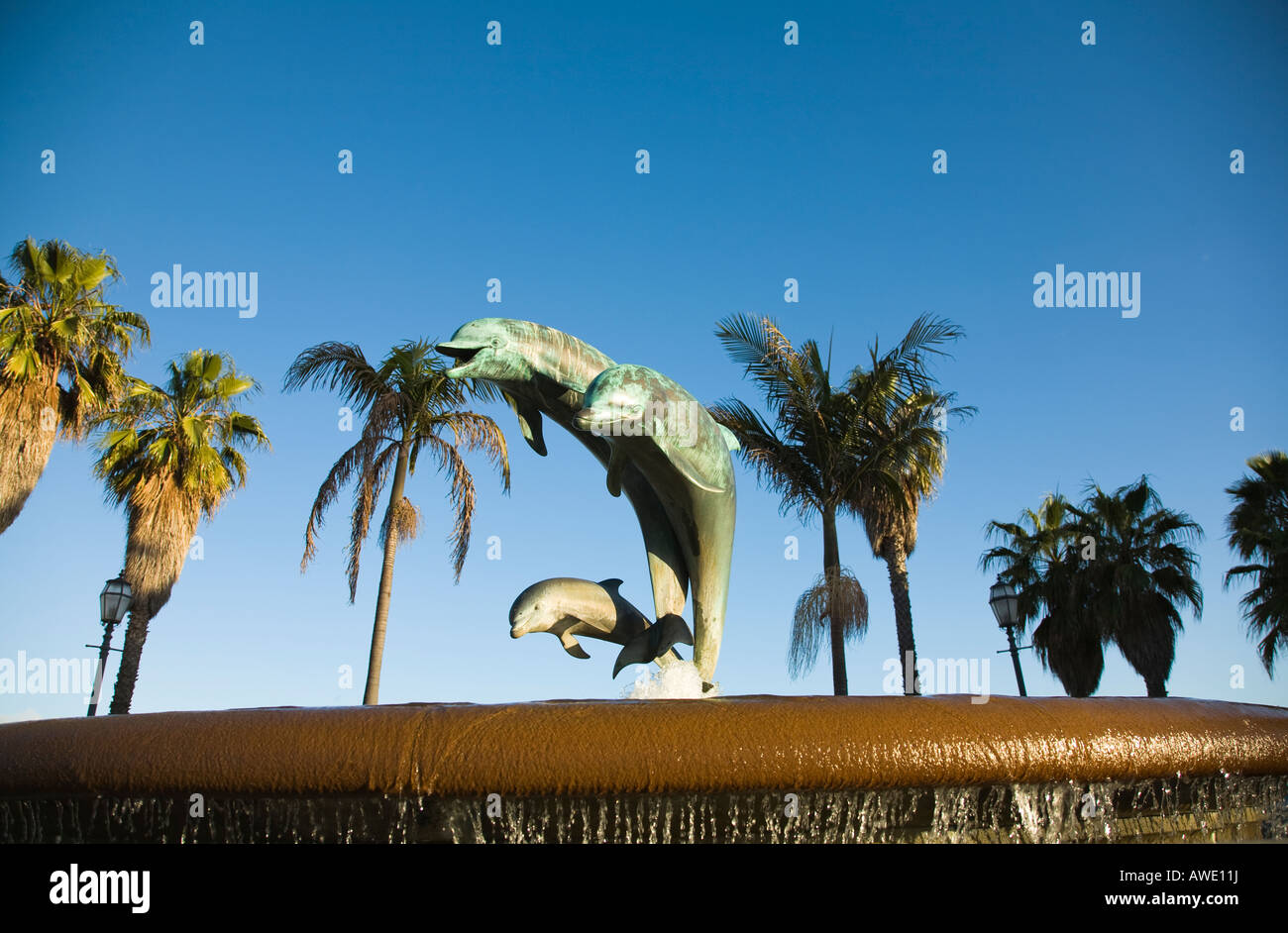 Dolphin statue santa barbara hi-res stock photography and images - Alamy