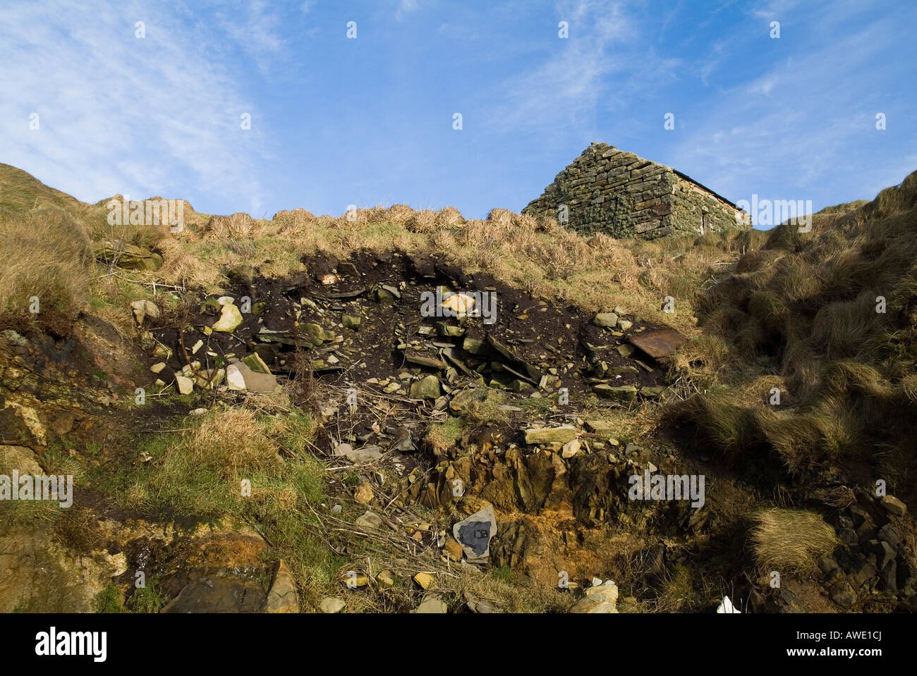 dh Coastal erosion EROSION UK Coastal erosion cliff landslide Stock ...