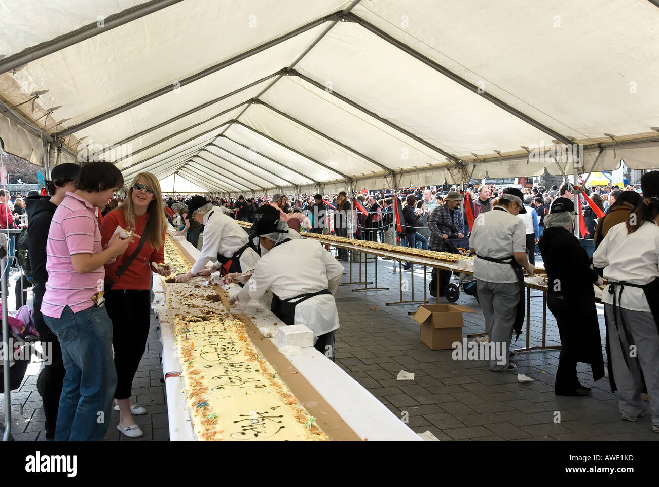 A 150 metre long birthday cake celebrating Christchurch's 150 years as ...