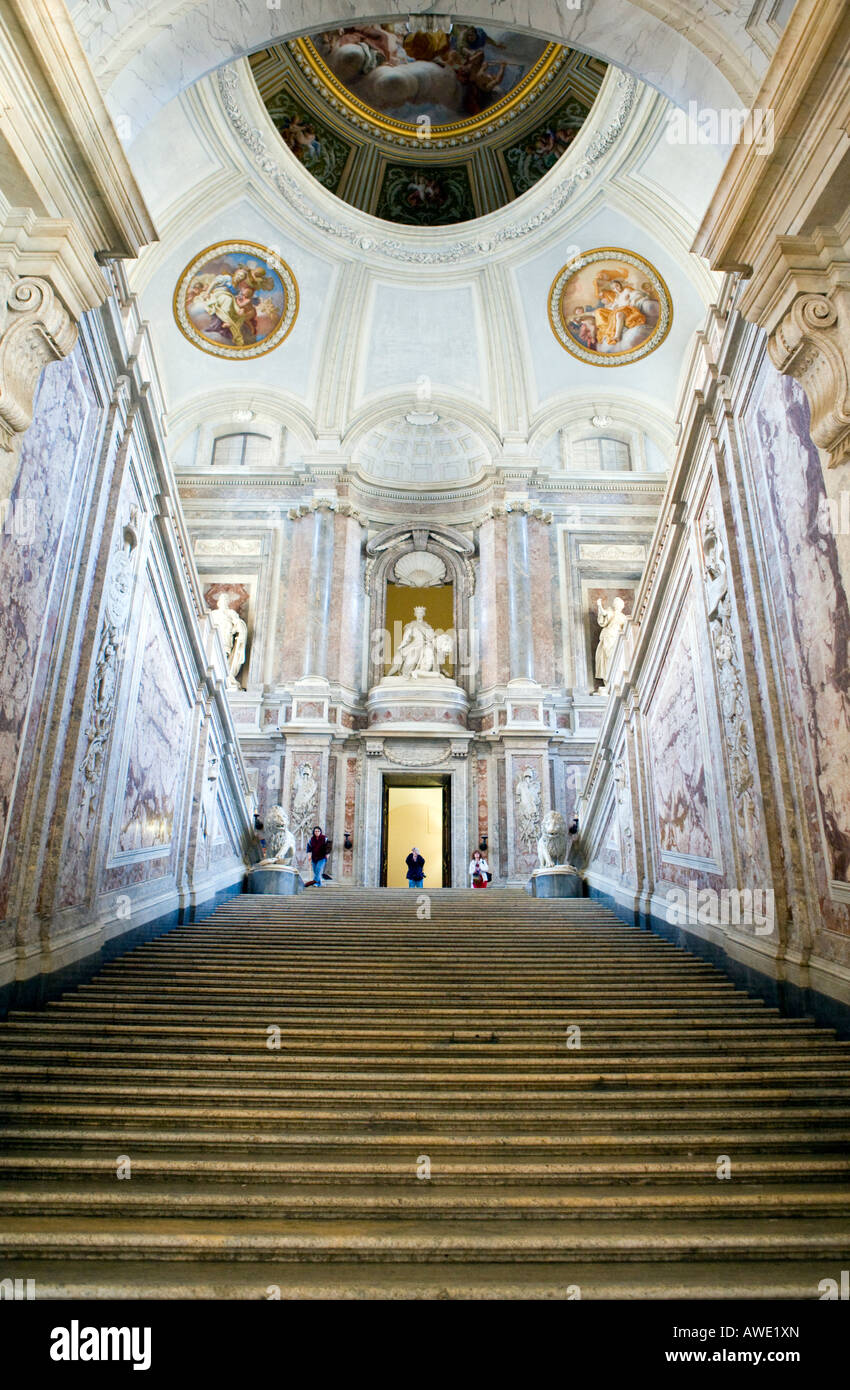 Italy Caserta the atrium of the Royal Palace Stock Photo - Alamy