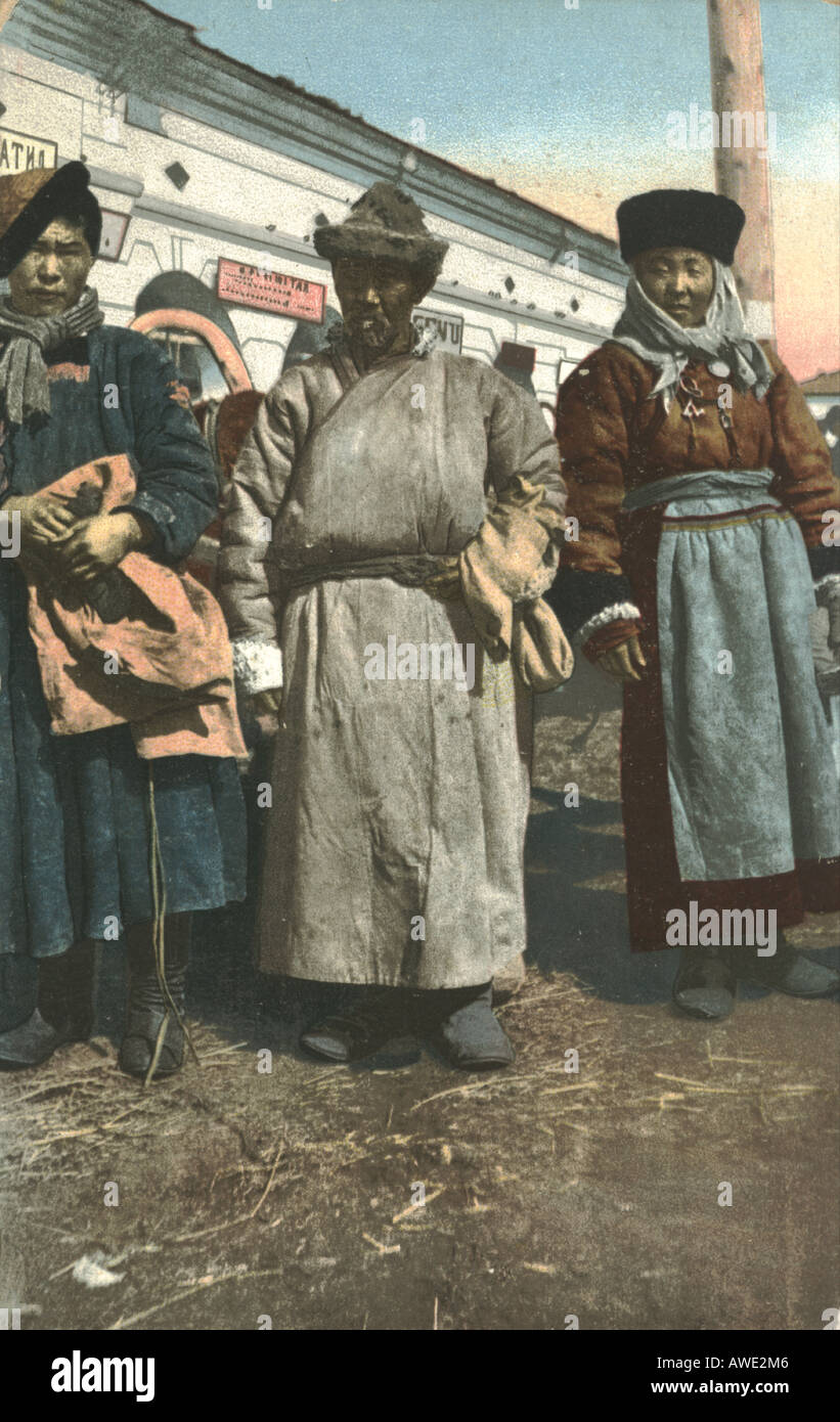 Russian picture postcard of Eastern Siberians circa 1905 Stock Photo ...