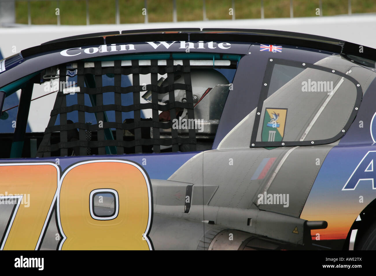 Window of V8 stock car Stock Photo - Alamy