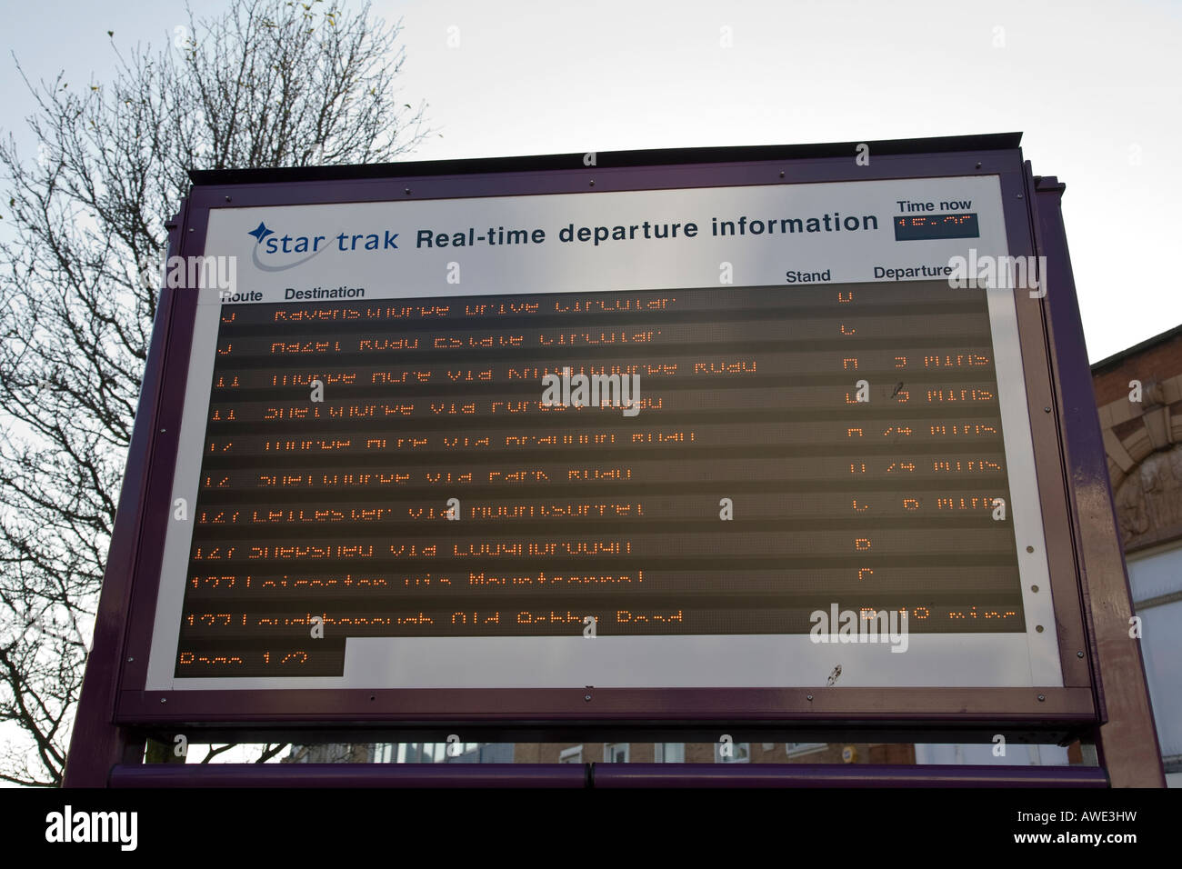 Bus departure board hi-res stock photography and images - Alamy