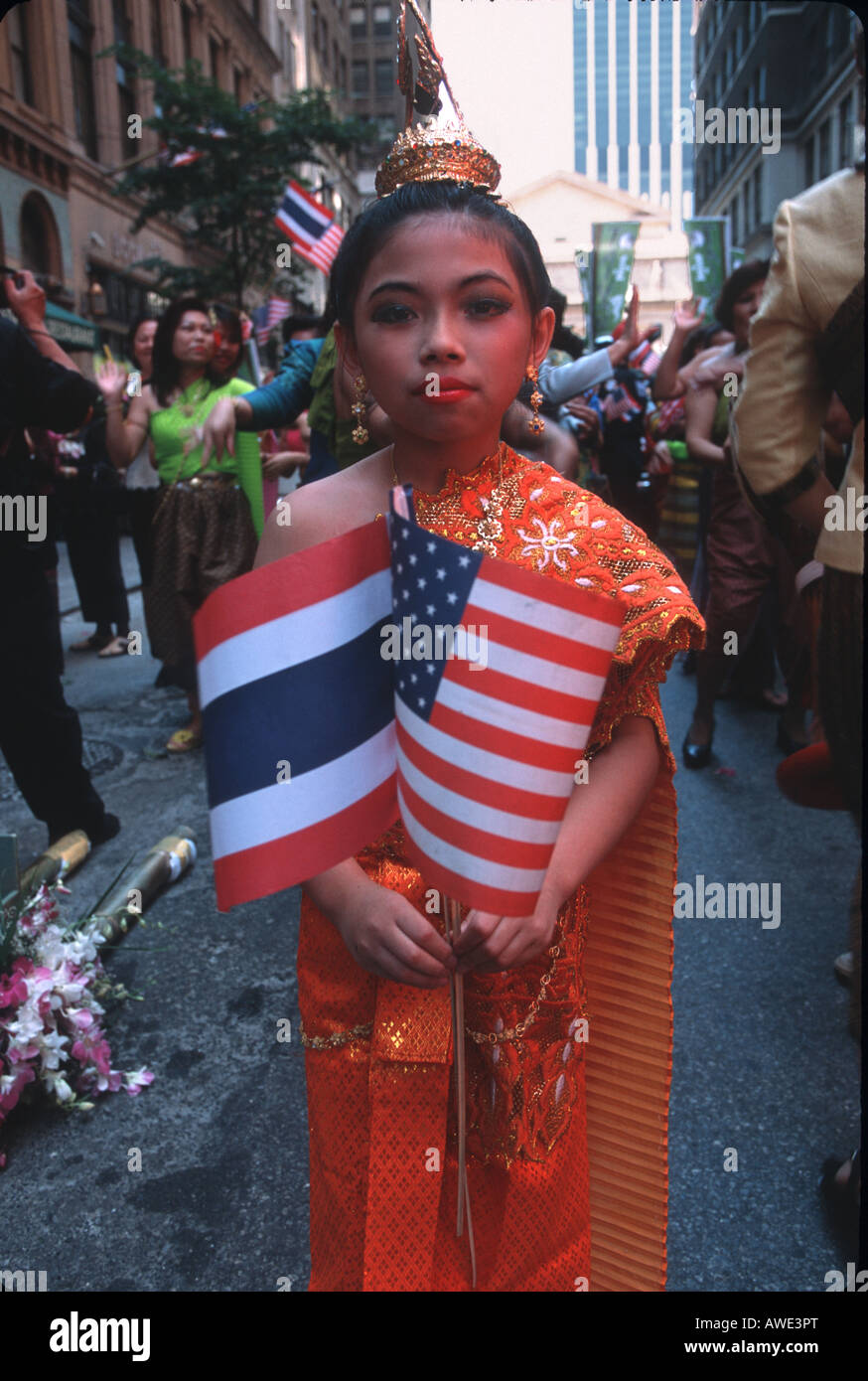 Young girl at the Asian Friendship Parade in New York City holding a ...