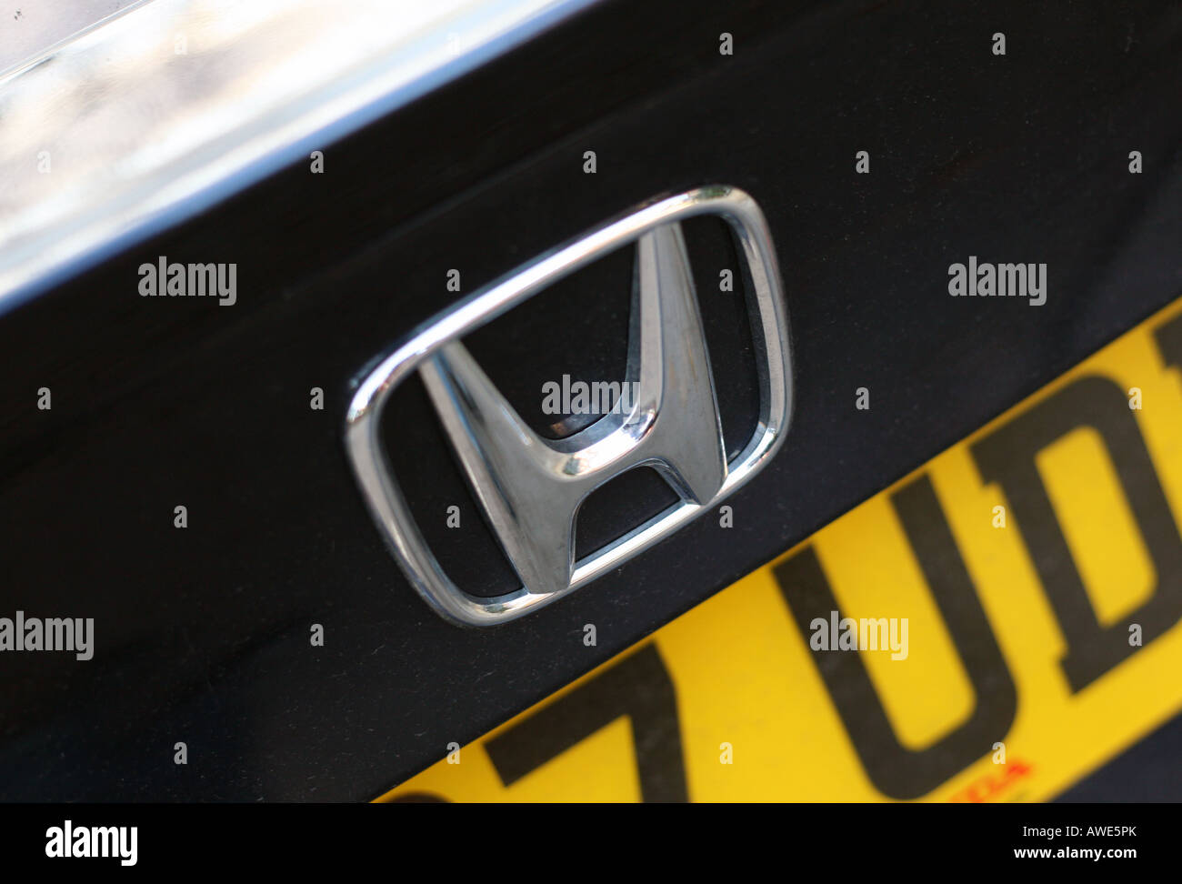Honda badge on car boot Stock Photo - Alamy
