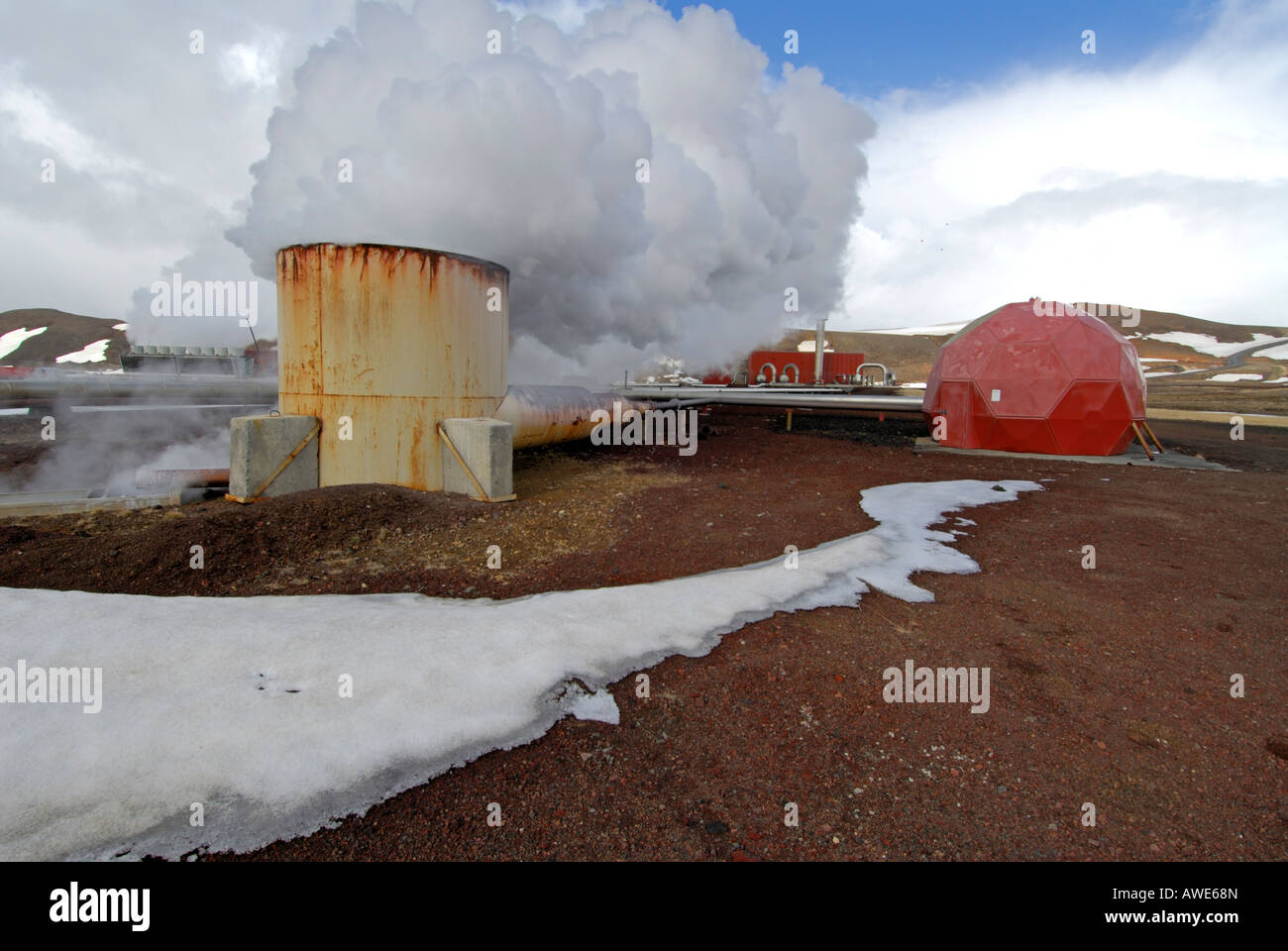 Krafla geothermal power plant Iceland Stock Photo - Alamy