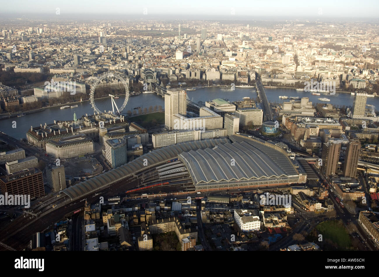 Aerial view waterloo station london hi-res stock photography and images ...