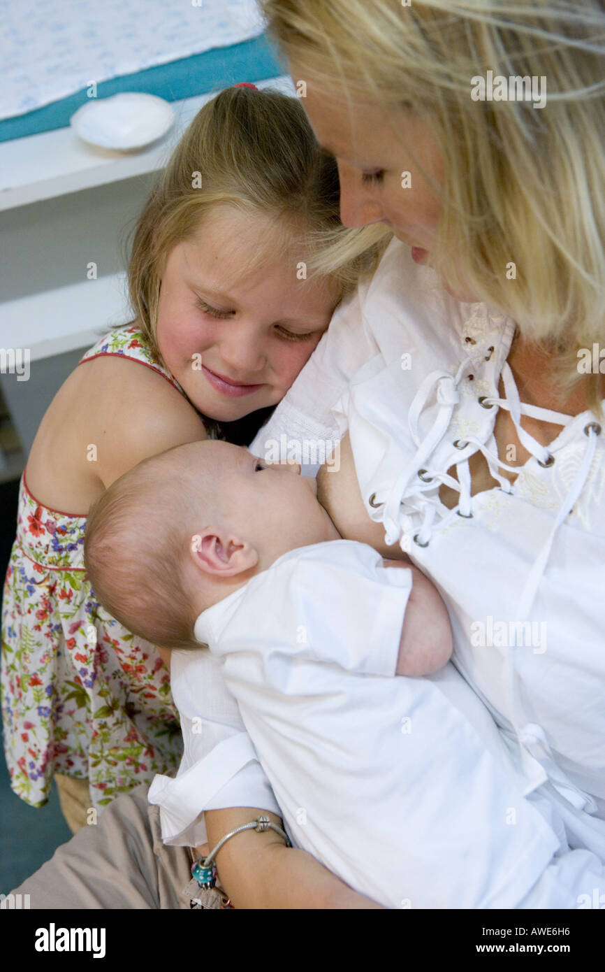 Mom enjoying breastfeeding hi-res stock photography and images - Alamy