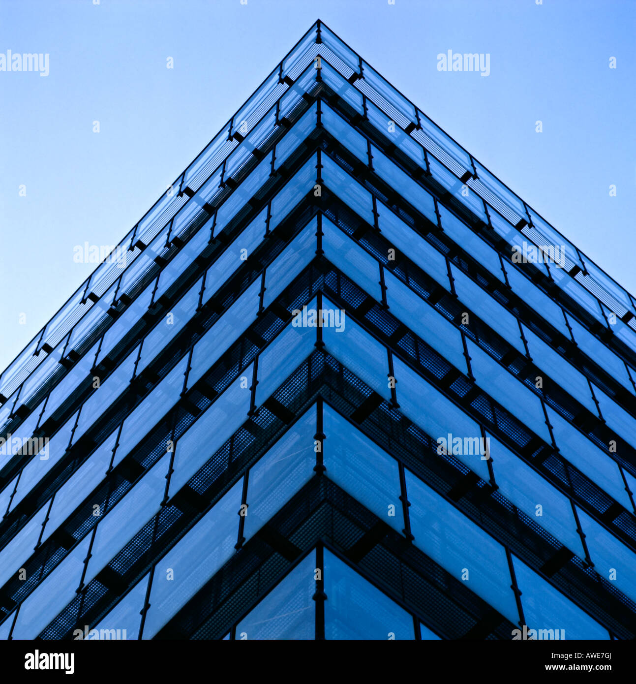Modern Architecture Business Center Office Blue Glass Windows Facade ...